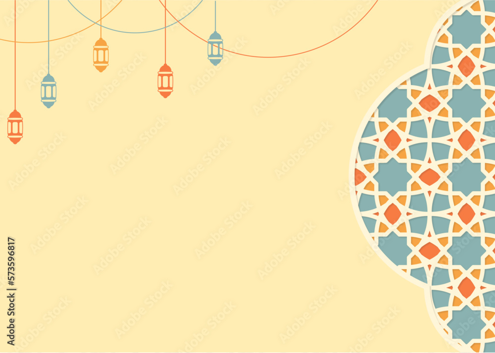 background with Islamic theme. with typical Middle Eastern patterns and ...