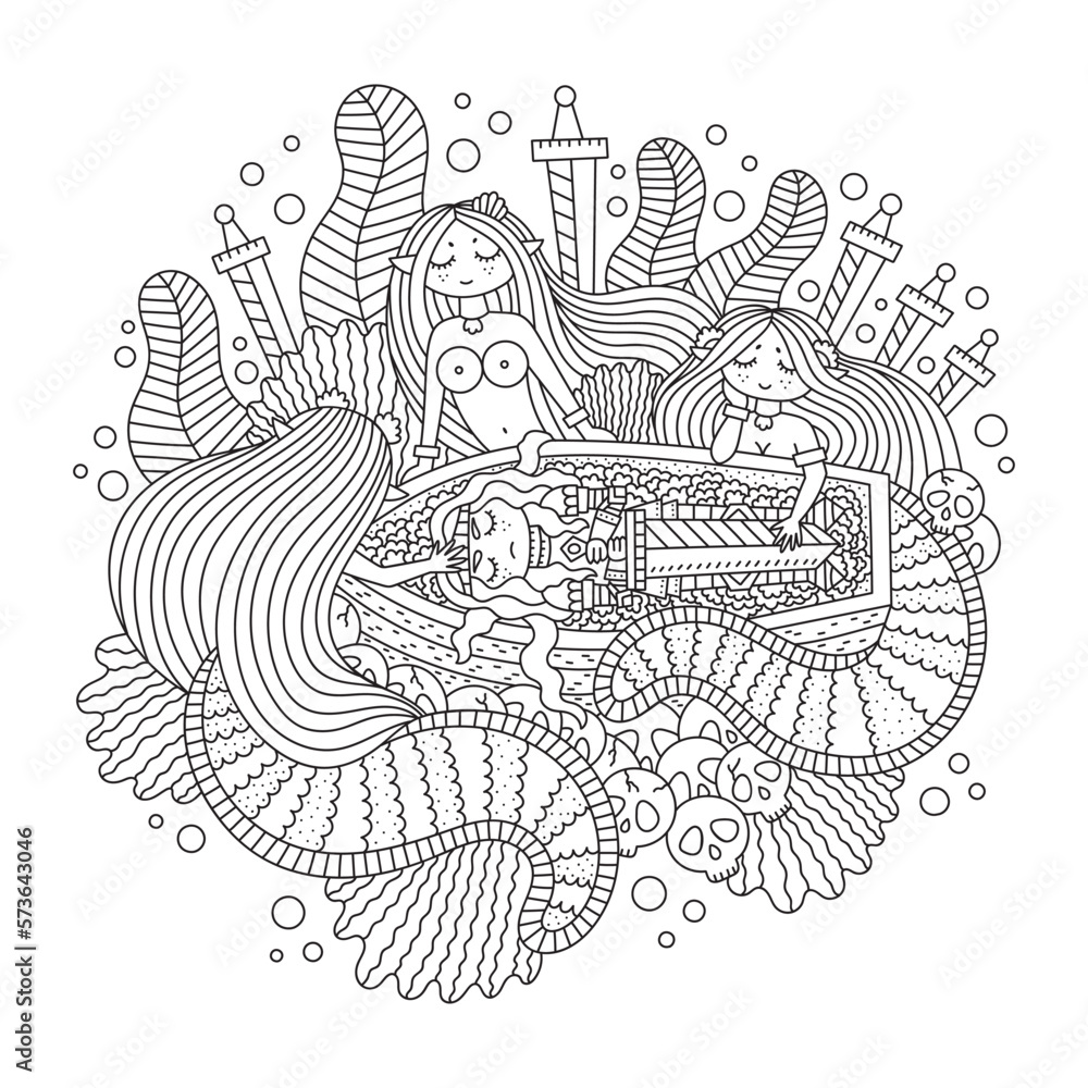 Vector de Stock Mythology scandinavian death ritual. Dead knight man ...