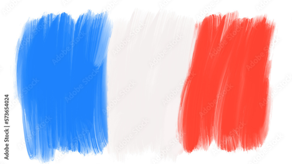 France flag colors brushstrokes french painting background title cover ...