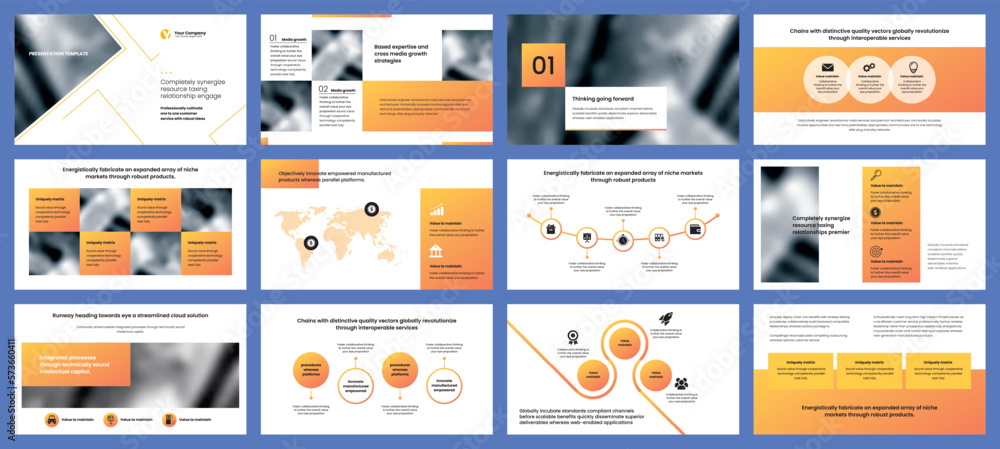 Creative slide template design for company business PowerPoint ...