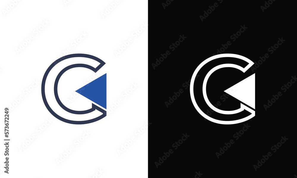 Letter G Logo Geometric Triangle Play button Vector. G logo multimedia ...