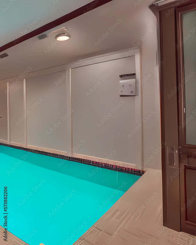 Pool rooms liminal space | backrooms Stock Illustration | Adobe Stock