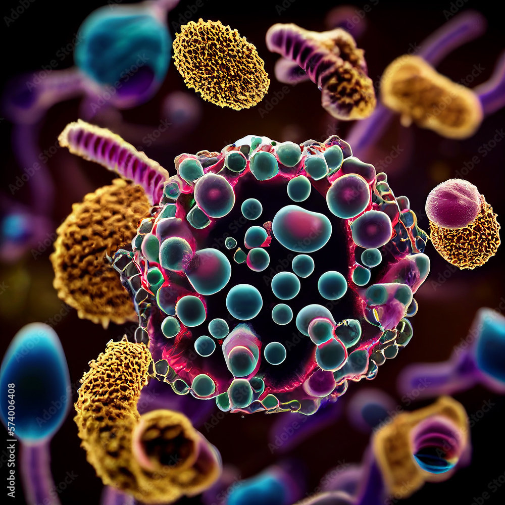ภาพประกอบ Stock Multi shape of Bacteria and virus infection of ...