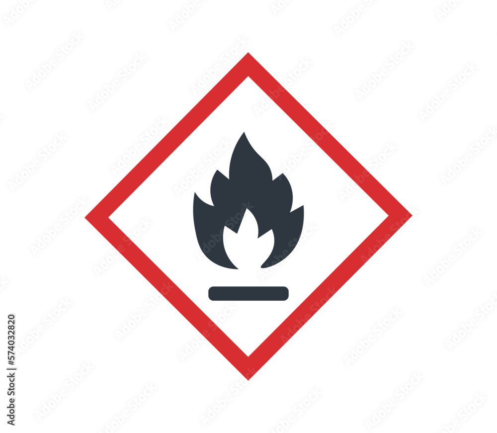 Flame pictogram for fire hazards. Stock Vector | Adobe Stock