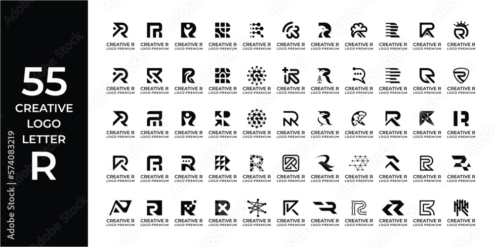Creative logo design bundle letter R. Stock Vector | Adobe Stock