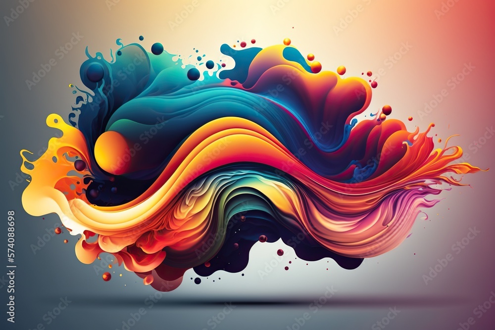 Ilustração Image featuring gradual blend of colors used to create ...