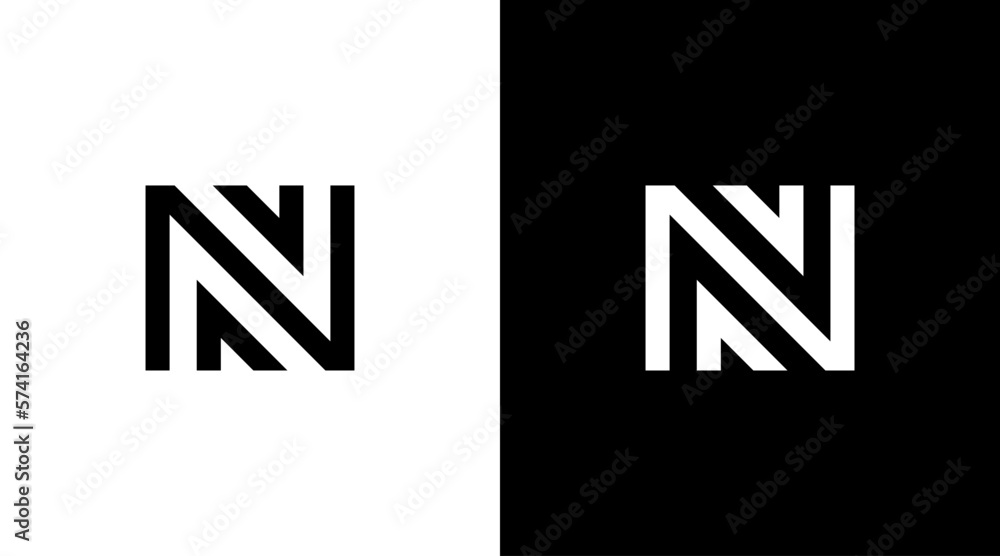 Letter n logo design initial vector monogram icon style template Stock ...
