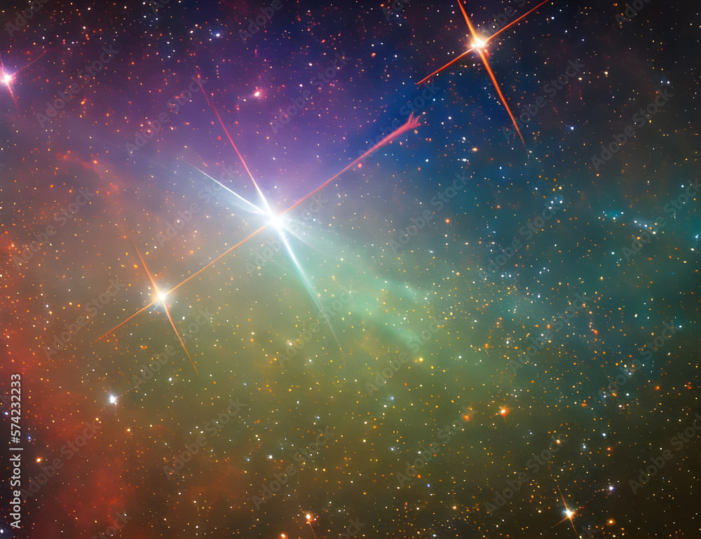 Endless universe with sparkling stars, galaxies, and nebulas in outer ...