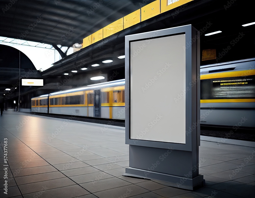 Stock-Illustration „Mock up Poster media template Ads display in NYC ...