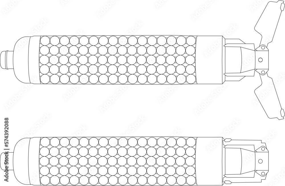 cluster munition, cluster bomb, submunition bomb a form of air dropped ...