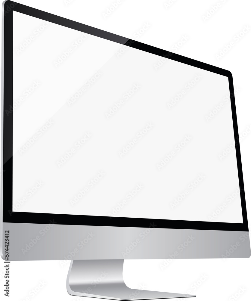 Realistic Apple Mac iMac computer vector illustration set collection ...