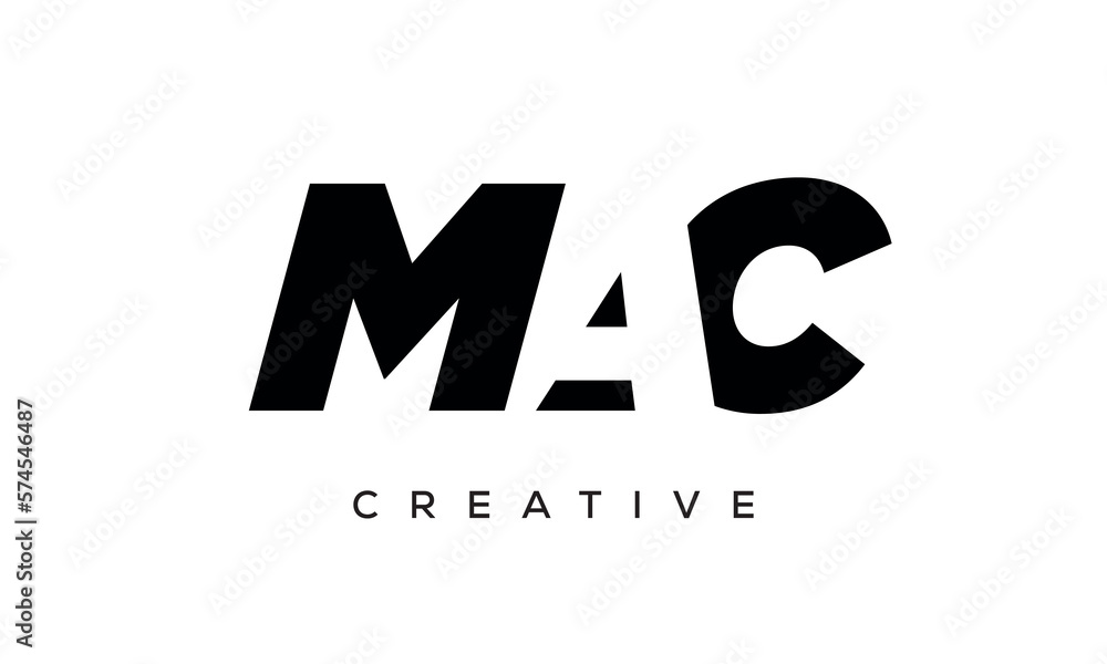 MAC letters negative space logo design. creative typography monogram ...