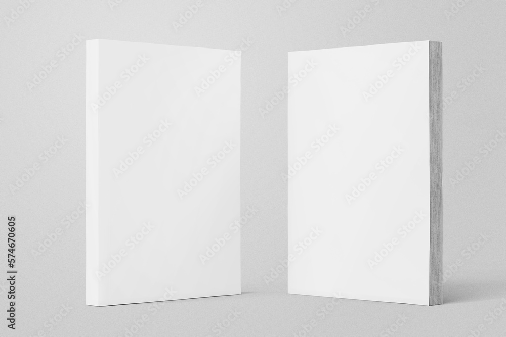 blank close softcover paperback vertical a5 book realistic mockup ...