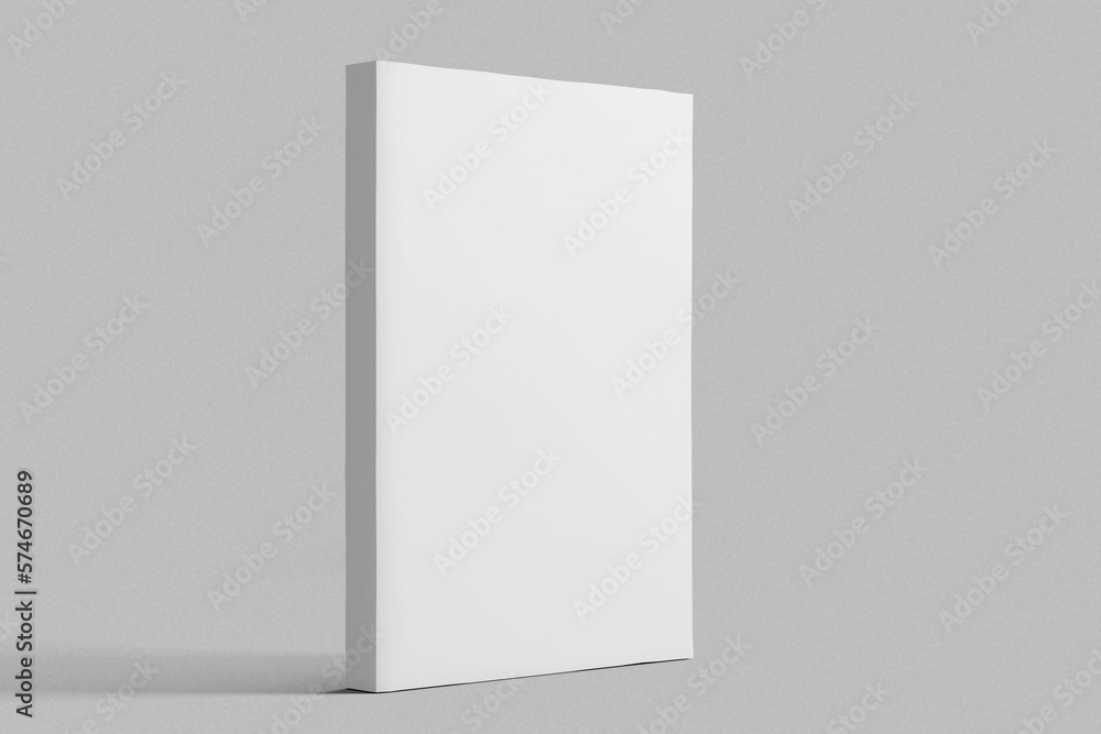 empty close softcover paperback vertical a5 book realistic mockup ...