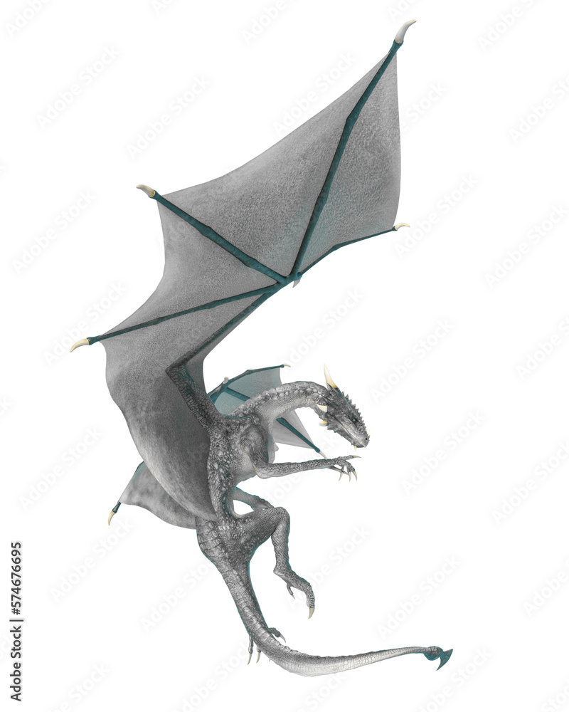dragon floating side view Stock Illustration | Adobe Stock