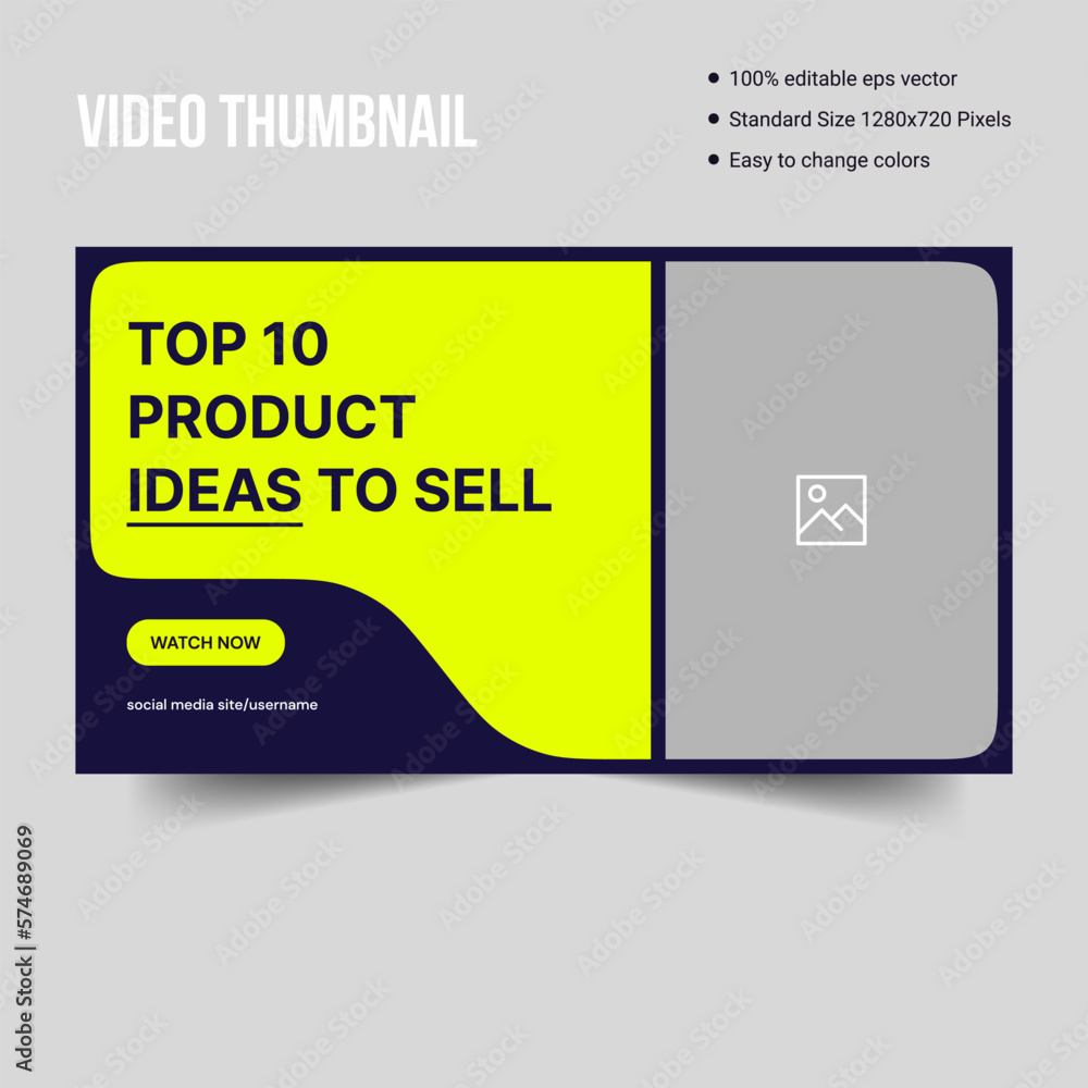 Product sell youtube video thumbnail template design, creative ...