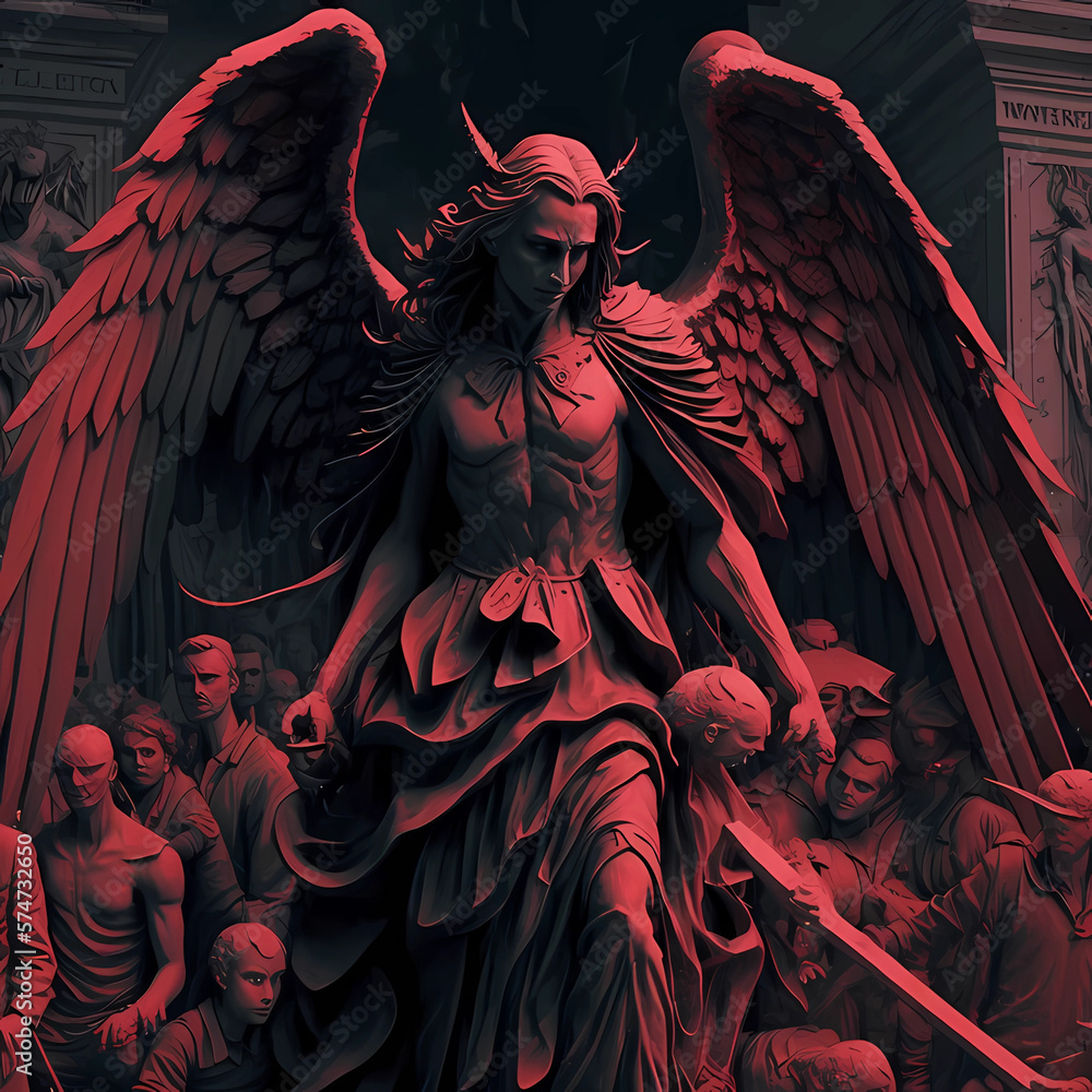Ai generated art generative ai fallen angels, angel myth, 3d fallen ...
