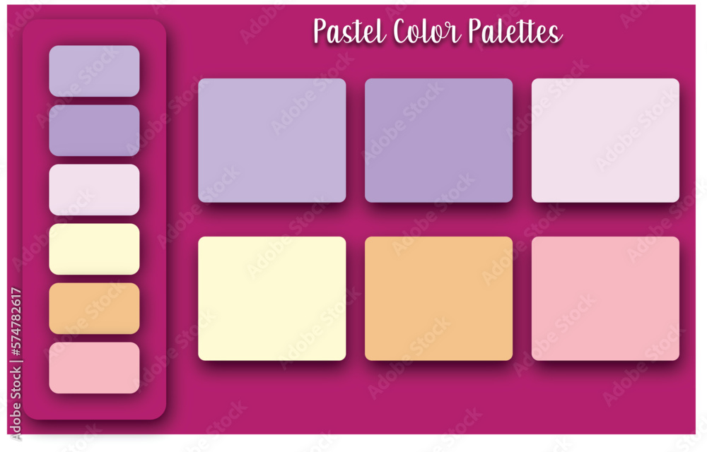Abstract trendy pastel color palettes set background for ui ux design ...