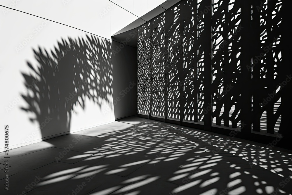 buildings' shadows. Sunlight-infused abstract architecture background ...