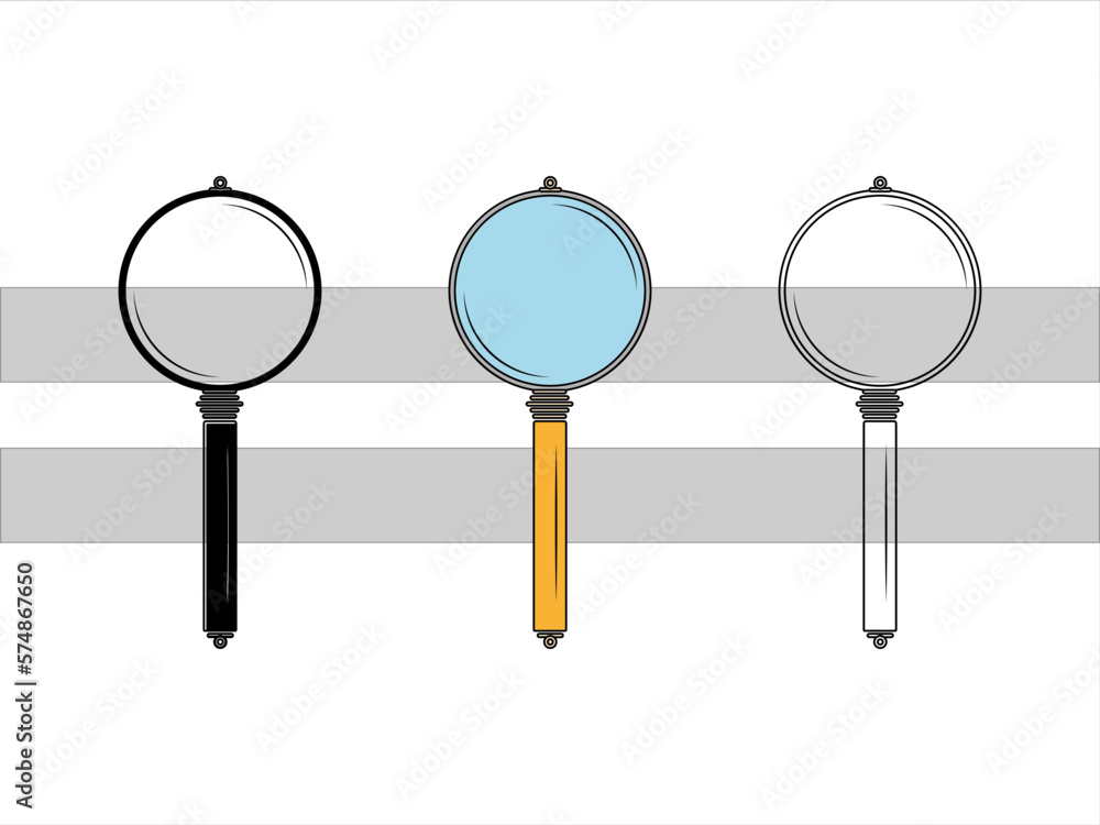 Vector de Stock Magnifying Glass Clipart SVG Cut File | Magnifying ...