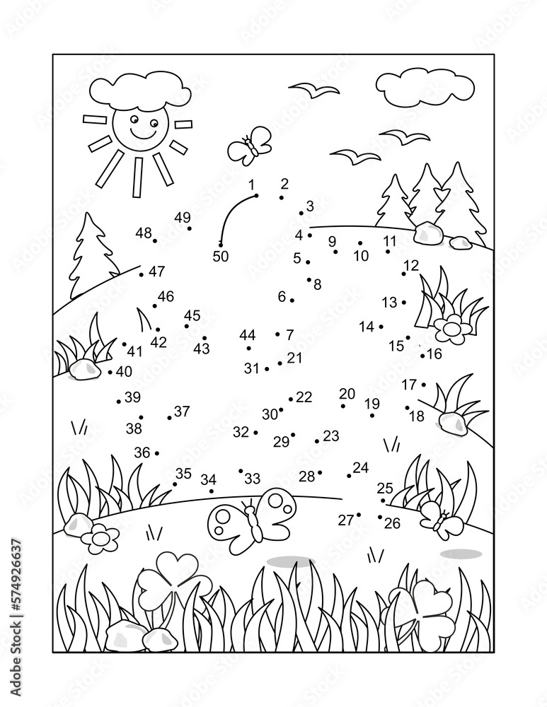 St. Patrick's Day dot-to-dot hidden picture puzzle and coloring page ...