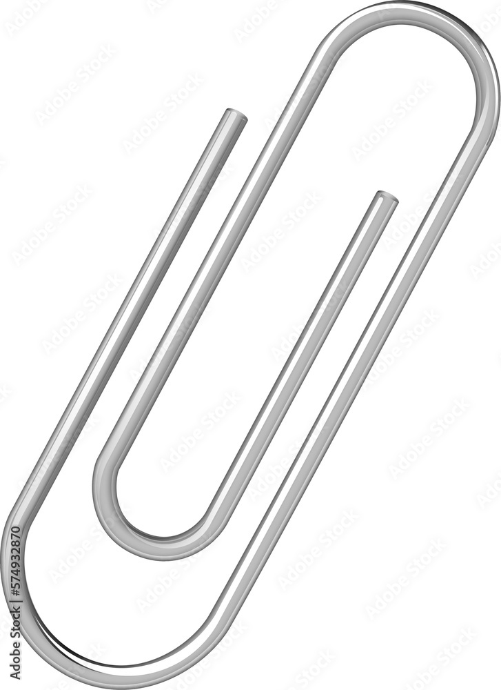 Paper clips clamp. Colour cartoon office paperclip. Paper clip icon ...