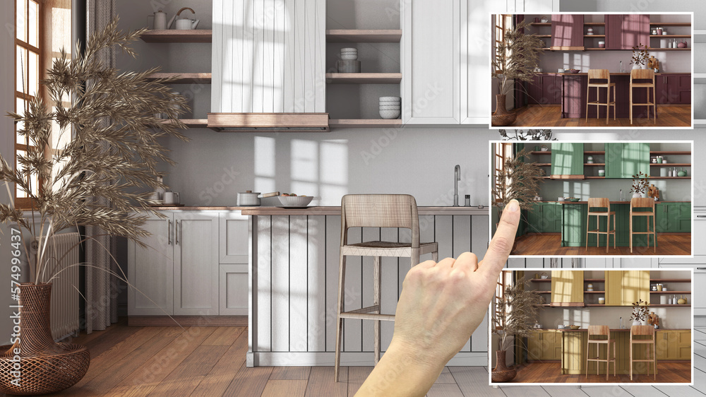 Ilustración de Stock Architect designer concept, hand showing ...