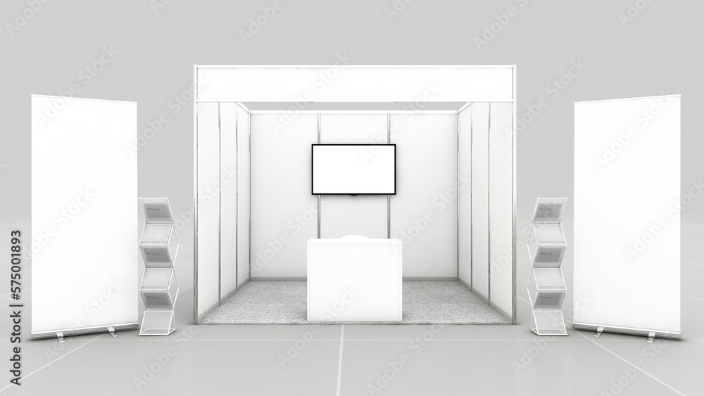 Blank Plane Octonorm Stall with Brochure Stand standee and Registration ...