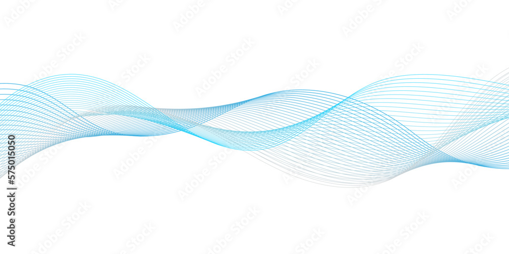 Blue wave lines on white background. Abstract blue wave lines pattern ...