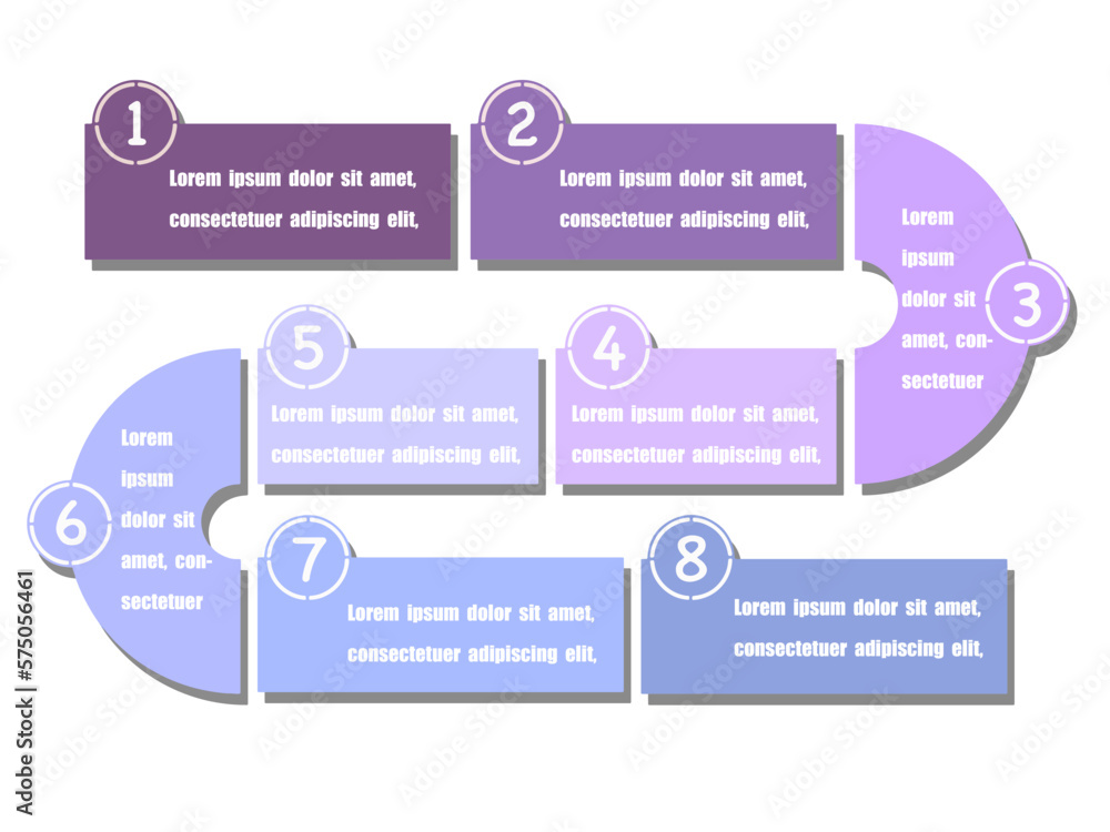 business infographics options banner, timeline, infographic template, 8 ...