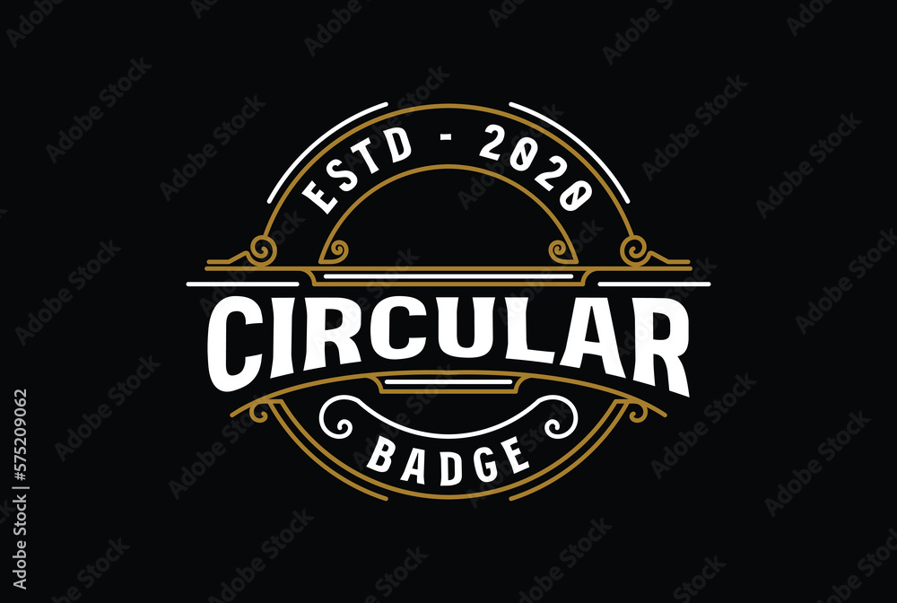 Vektor Circle Circular Round Vintage Border Frame Royal Crown Crest ...