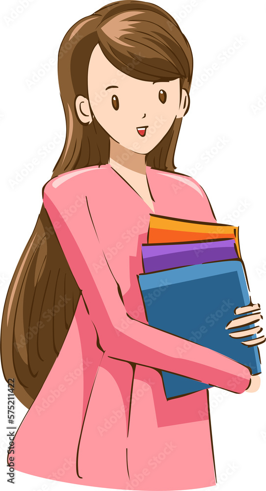 Teacher woman png graphic clipart design Stock Illustration | Adobe Stock