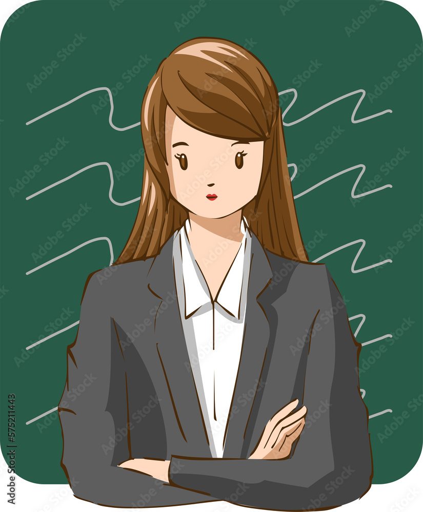 Teacher woman png graphic clipart design Stock Illustration | Adobe Stock