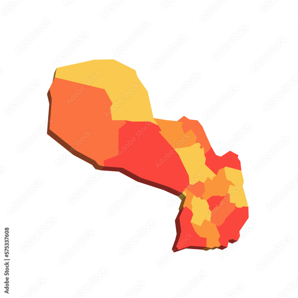 Paraguay political map of administrative divisions - departments and ...