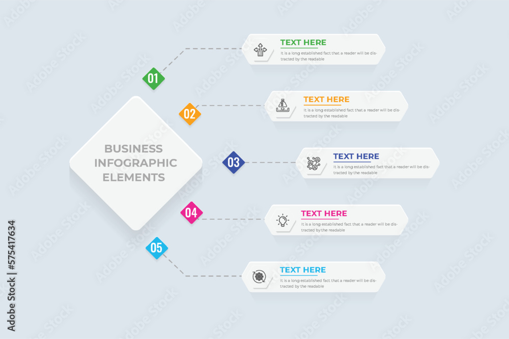 Business strategy and workflow information diagram vector for office ...