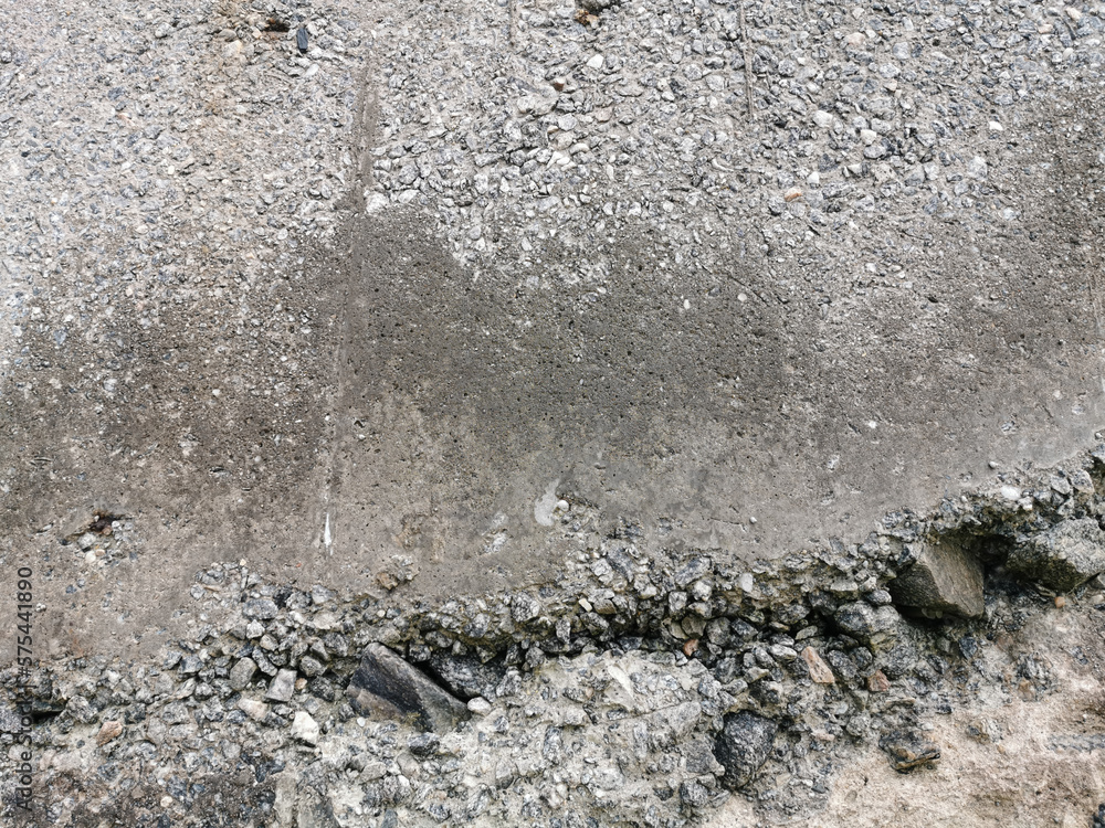 Textures. Cement wall wear on the edge of the sea. Art made by nature ...