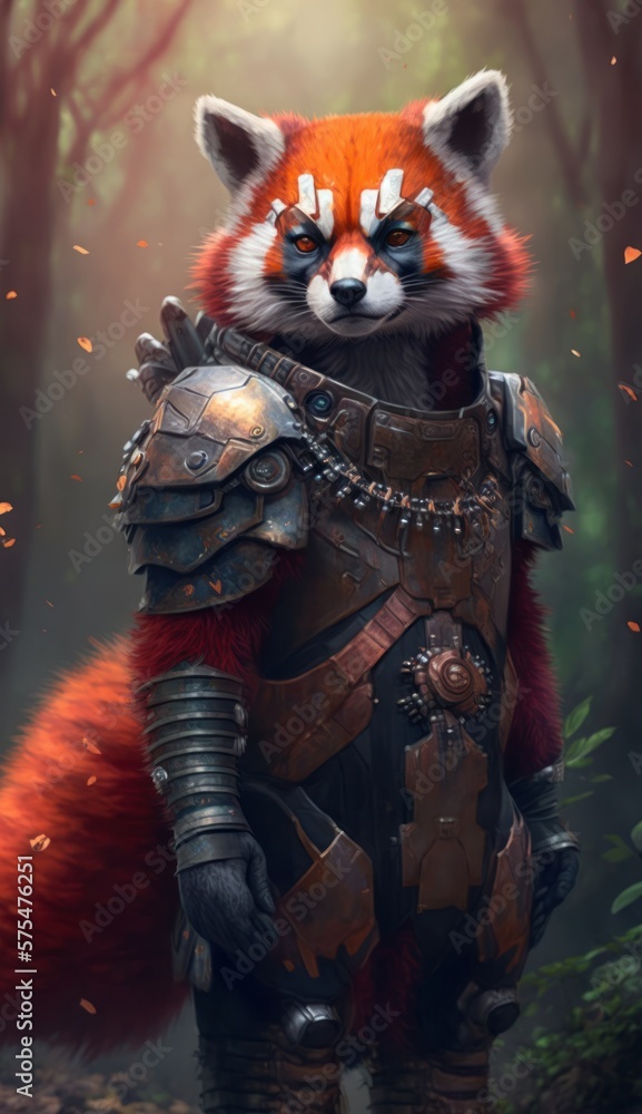 Stylish Futuristic Animal Panda Combat Armor: A Cute and Cool Designer ...