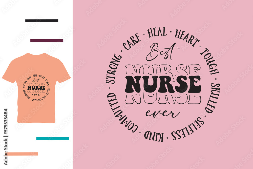 Strong nurse t shirt design Stock Vector | Adobe Stock