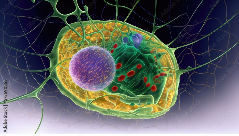 Detailed Microscopic Image of a Human Cell - Structure and Functions ...