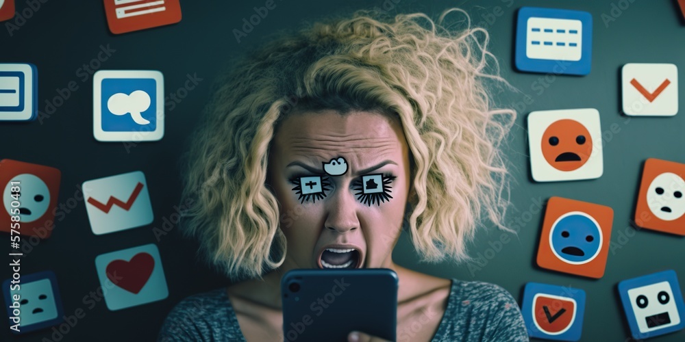 Person scrolling through their social media feed feeling jealous and ... Person scrolling through their social media feed feeling jealous and ...