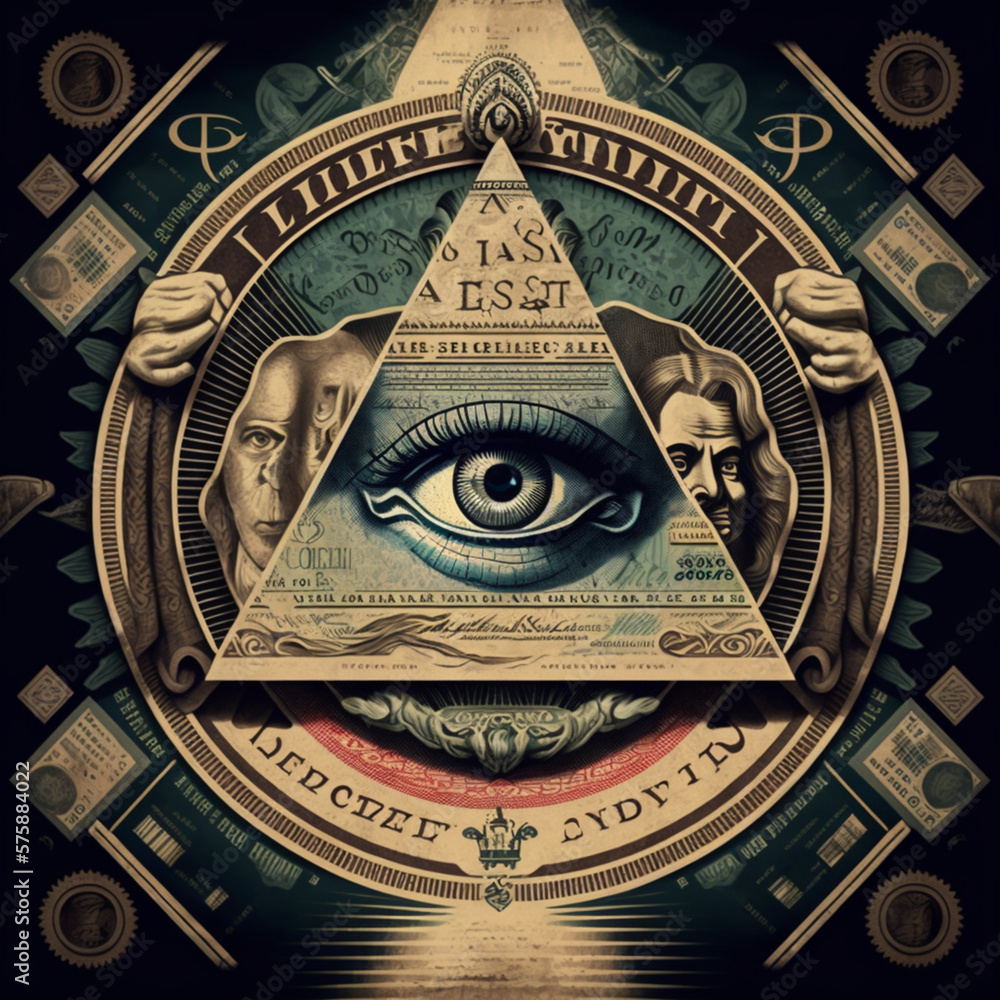 New World Order Illuminati - GENERATIVE AI Stock Illustration | Adobe Stock