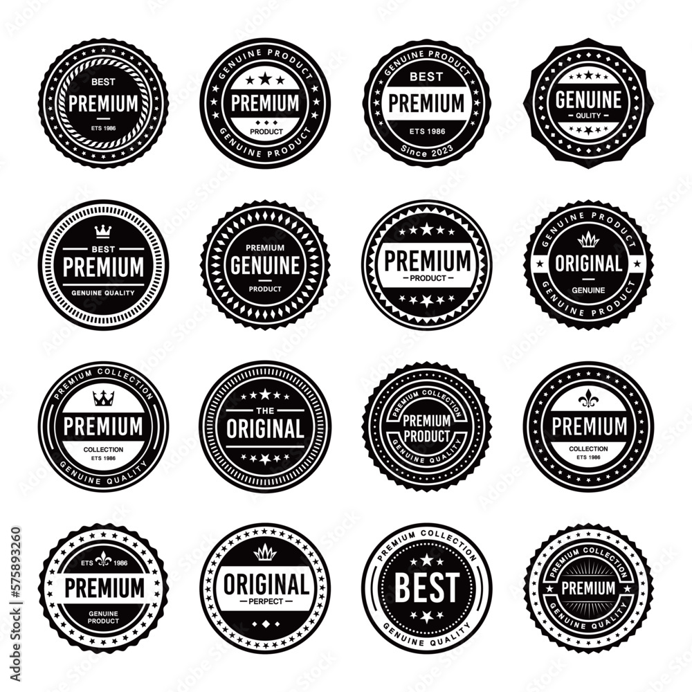 Classic Vintage Retro Premium Vector Badge, Emblem, Logo, Label ...