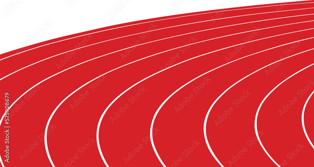 turn red running track stadium Stock Vector | Adobe Stock