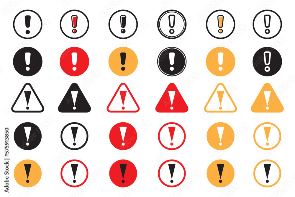 Vector de Stock Caution signs. Danger and warning symbol signs ...