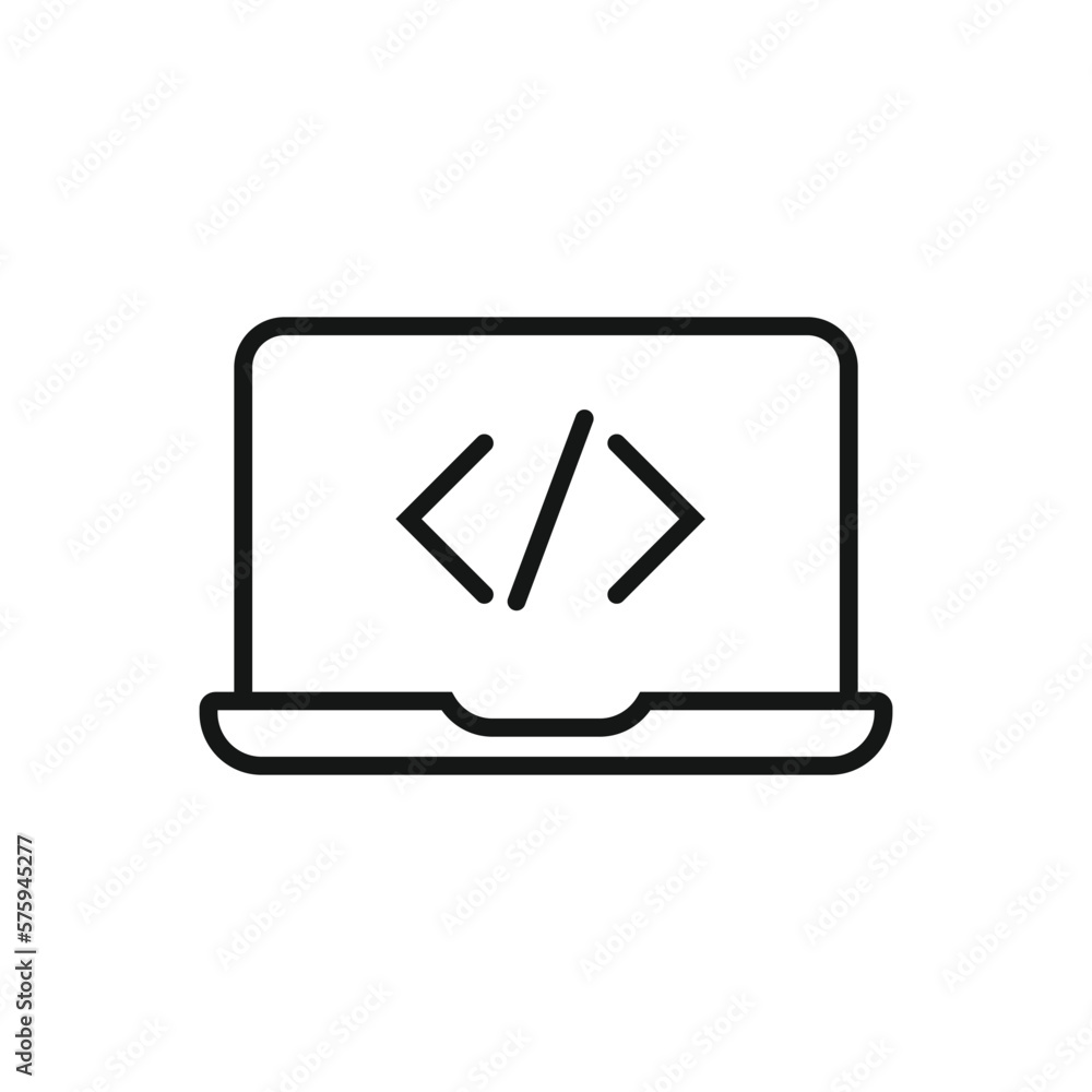 Editable Icon of Learn Code, Vector illustration isolated on white ...