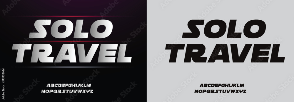 Solo Travel, Modern Sport Fonts. Typeface Tech style fonts for ...