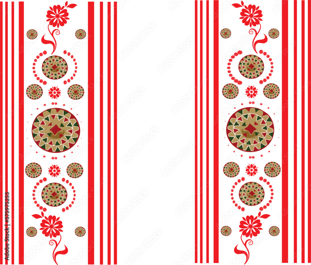 Bihu Gate Flex Designs with Japi and Floral Arts Stock Vector | Adobe Stock