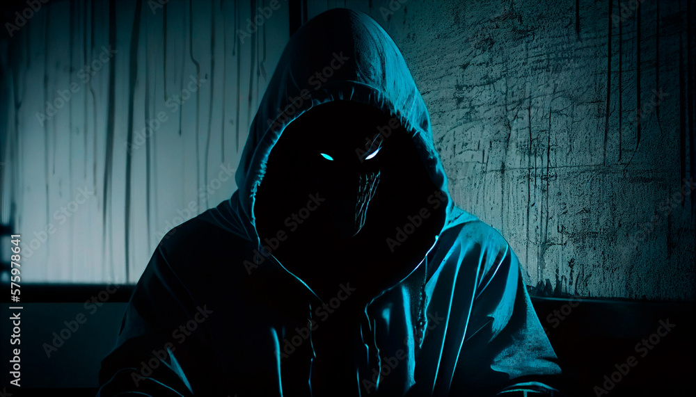 Ghost hacker criminal scary hood anonymous creepy devil danger ...