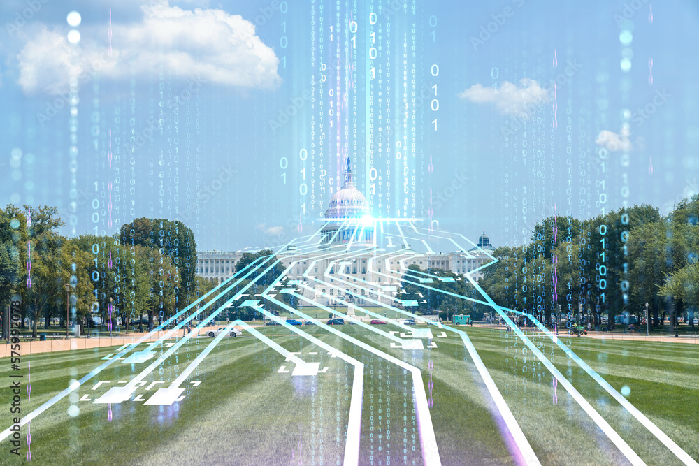 Capitol dome building exterior, Washington DC, USA. Home of Congress ...