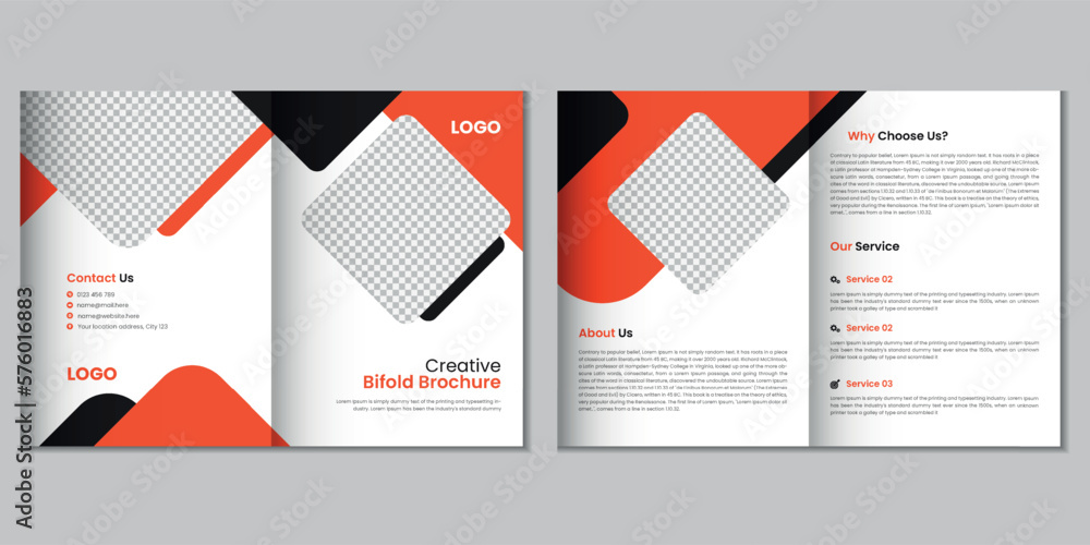 Bifold brochure, company profile, flyer, magazine, annual report ...